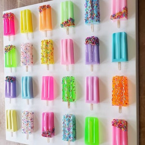 Popsicle Wall Art, Pop Art Sculptures, Kitchen Decor, Nursery Art ...