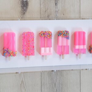 Popsicle Wall Decor, Painting Popsicle Wall Art, 8 Popsicle Sculpture ...