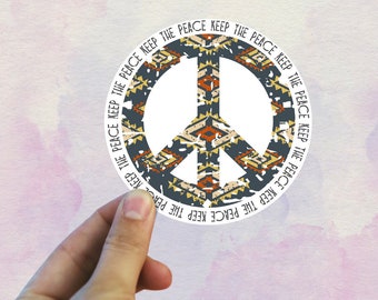 Love Peace Sign Vinyl Decal Sticker - Etsy