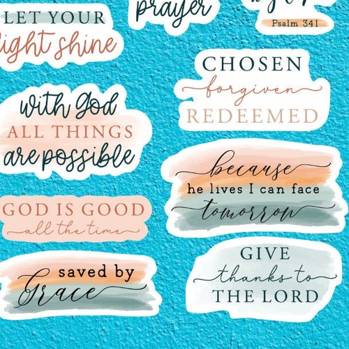 Bible Verse Sticker Pack Bible Stickers Sticker Packs - Etsy