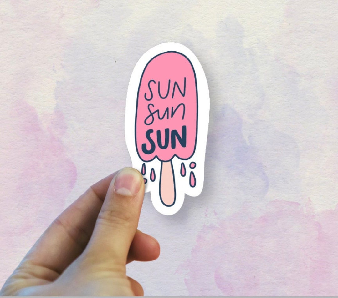 Sonne Sticker, Popsicle Sticker, Sommer Sticker, Sommer Sticker, Rosa ...