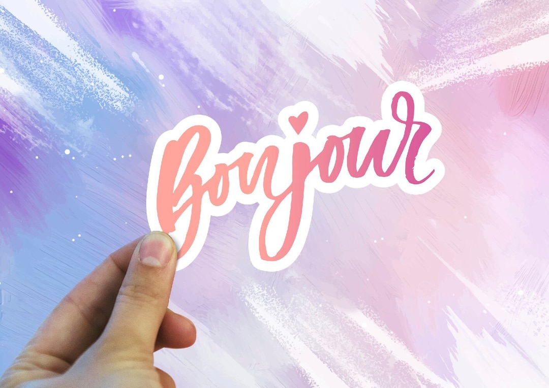 Bonjour Sticker, Bonjour, French Sticker, French Stickers, Suitcase ...