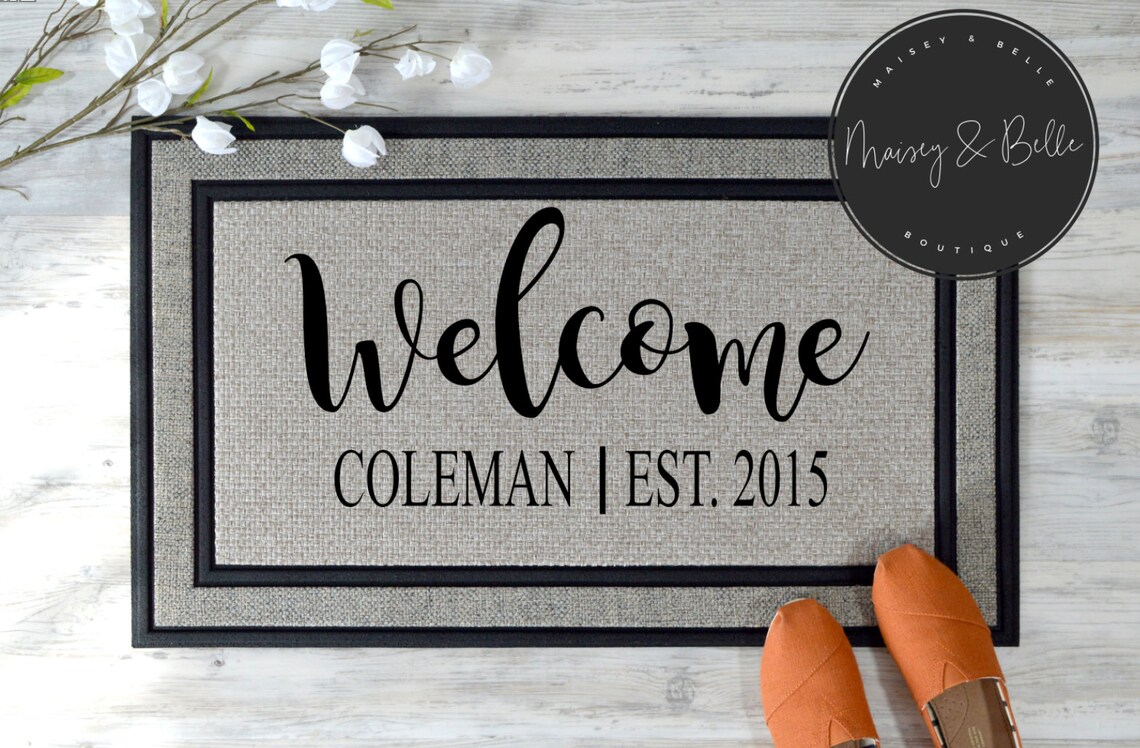 Welcome Door Mat Customizable Door Mat Door Mat - Etsy