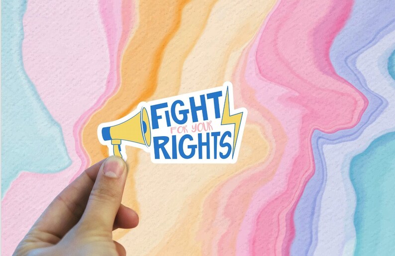 Fight for Your Rights Sticker Feminism Stickers Feminist - Etsy