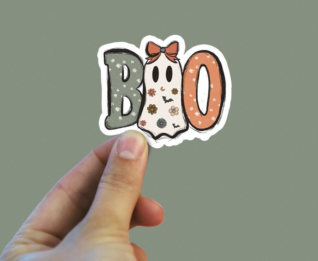 Boo Sticker, Cute Halloween Sticker, Happy Halloween Sticker, Pumpkin ...