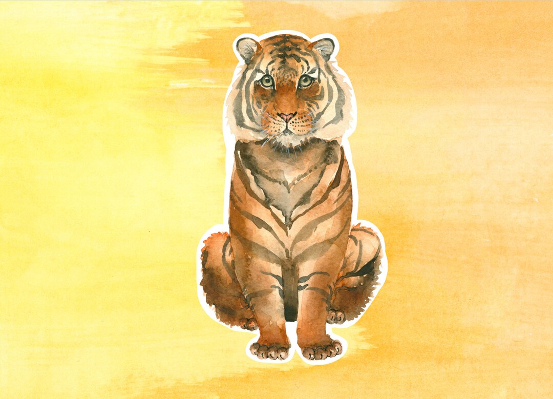Tiger Sticker, Tiger Stickers, Big Cat Stickers, Animal Sticker, Water ...