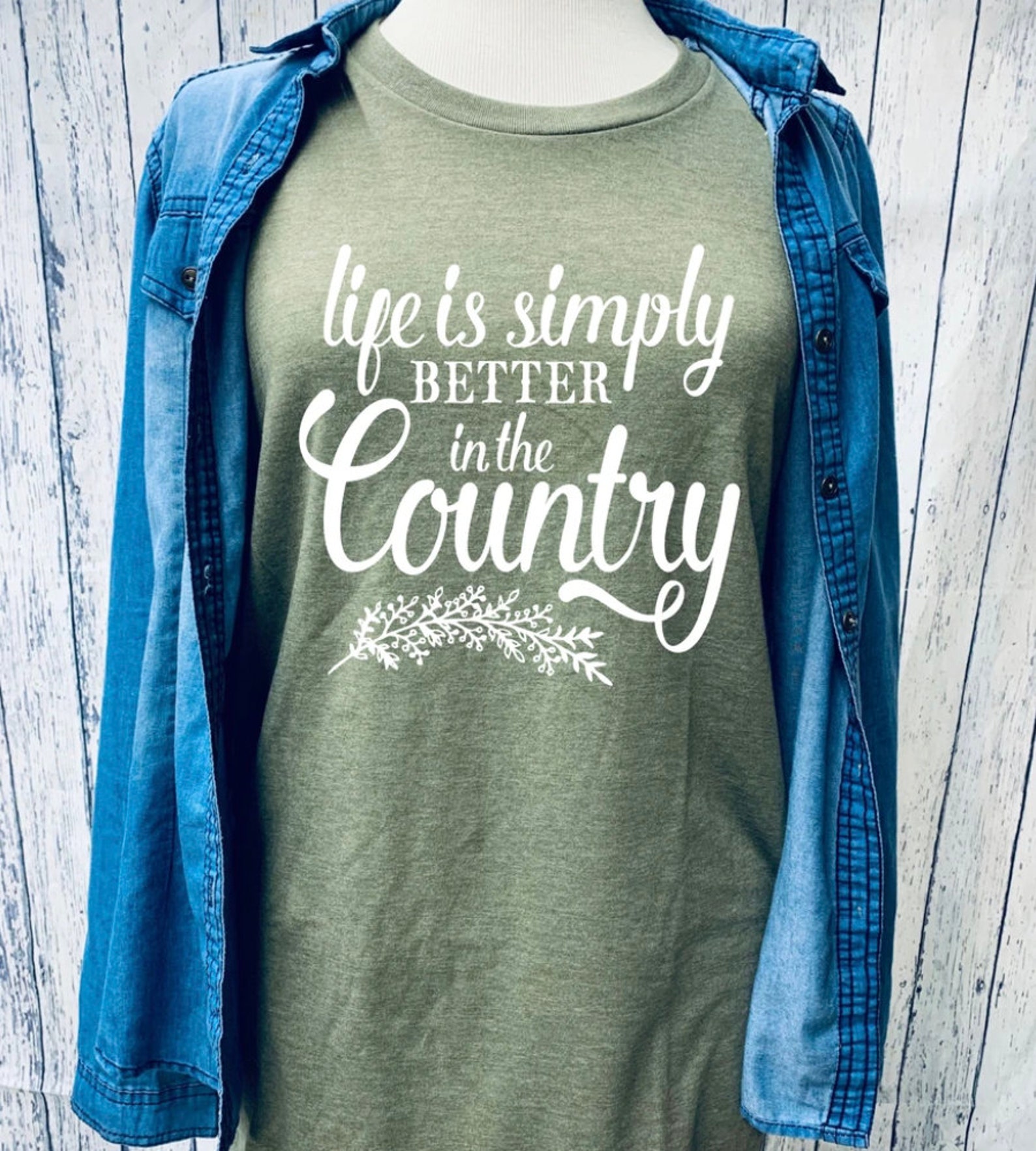 Life is Simply Better in the Country T-shirt Farm Girl Shirt - Etsy