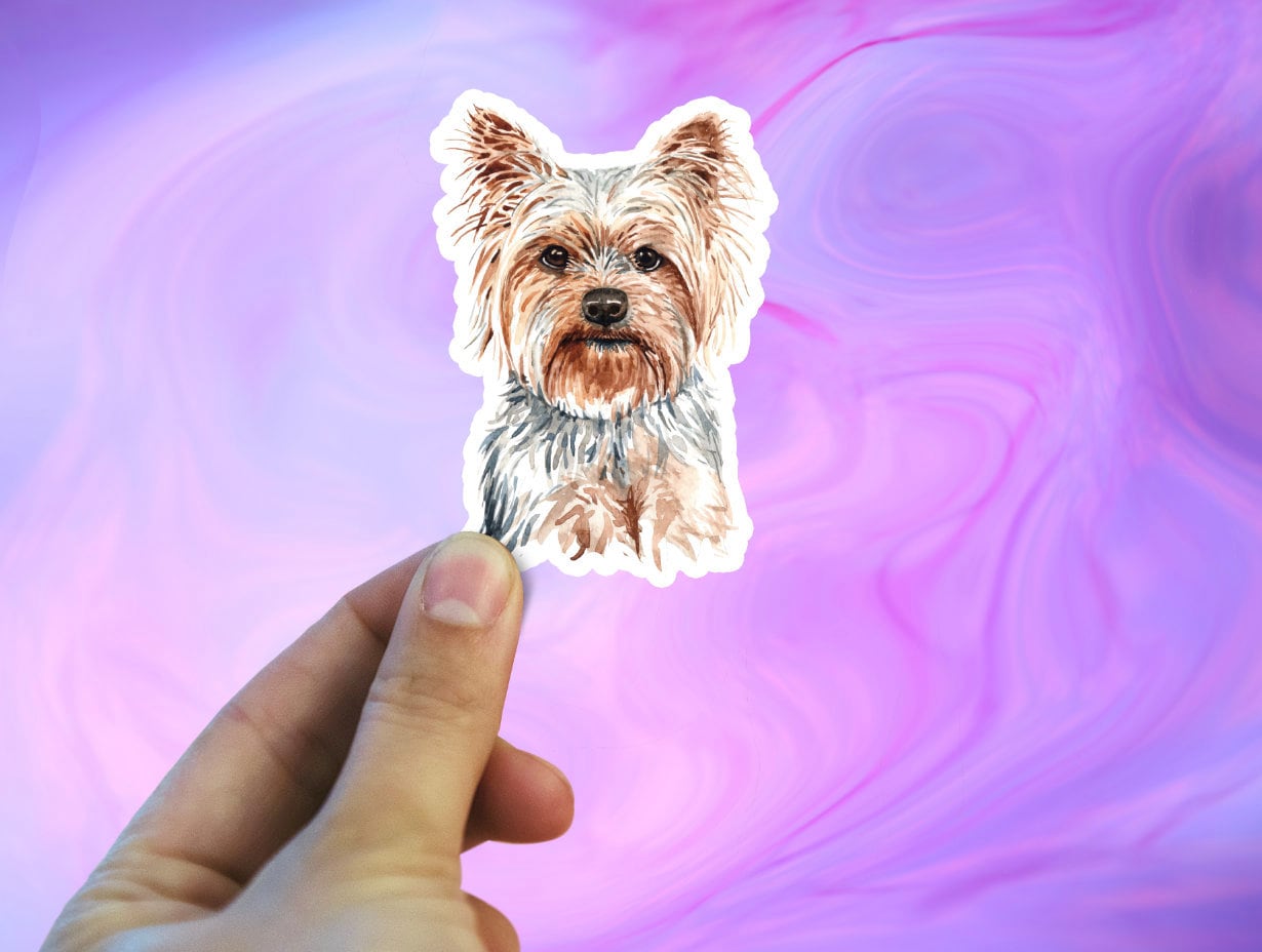 Yorkshire Terrier Sticker Yorkie Sticker Dog Sticker Dogs - Etsy
