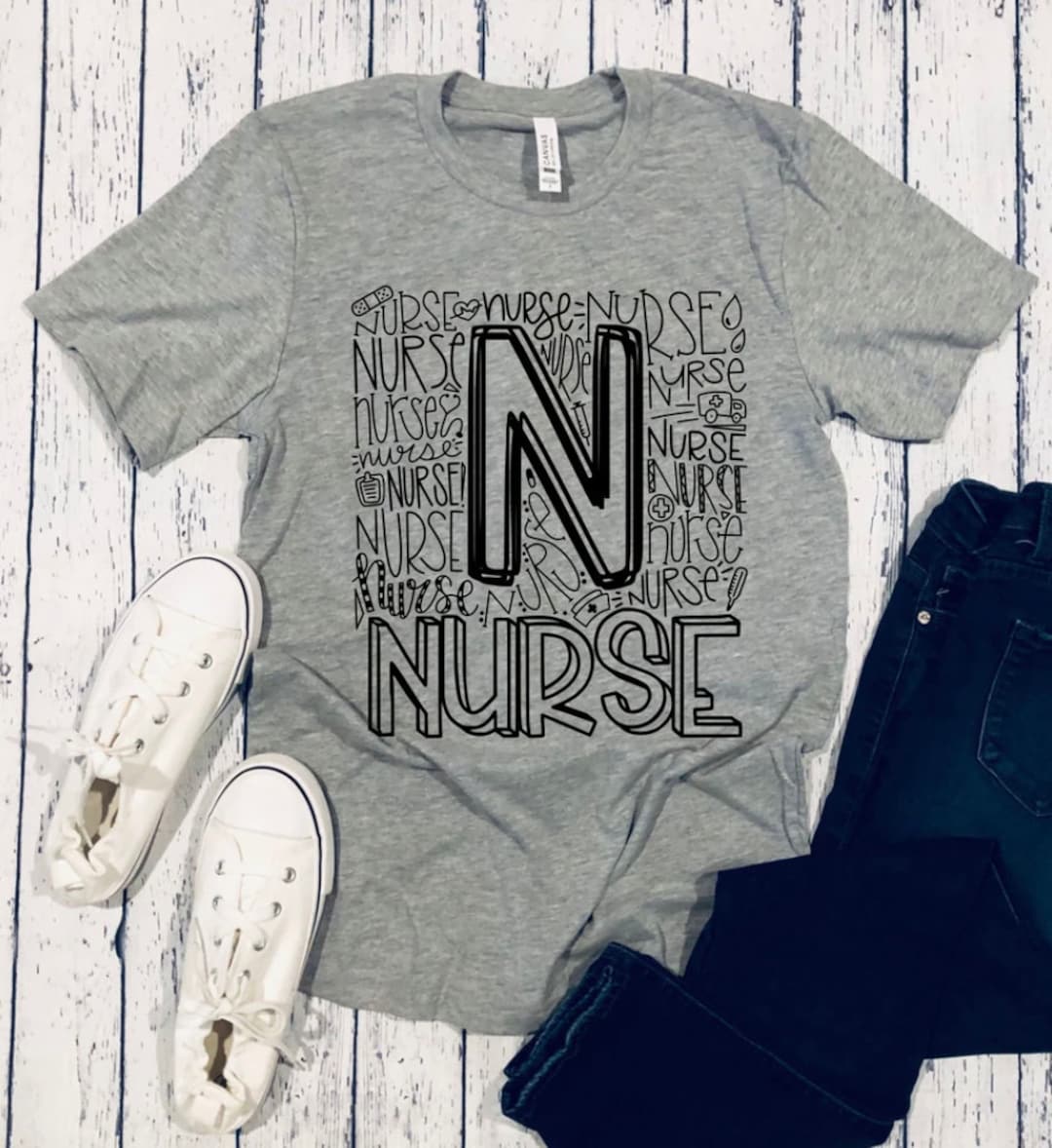 Nurse T-shirt National Nurses Week Nurse Typography Nursing - Etsy