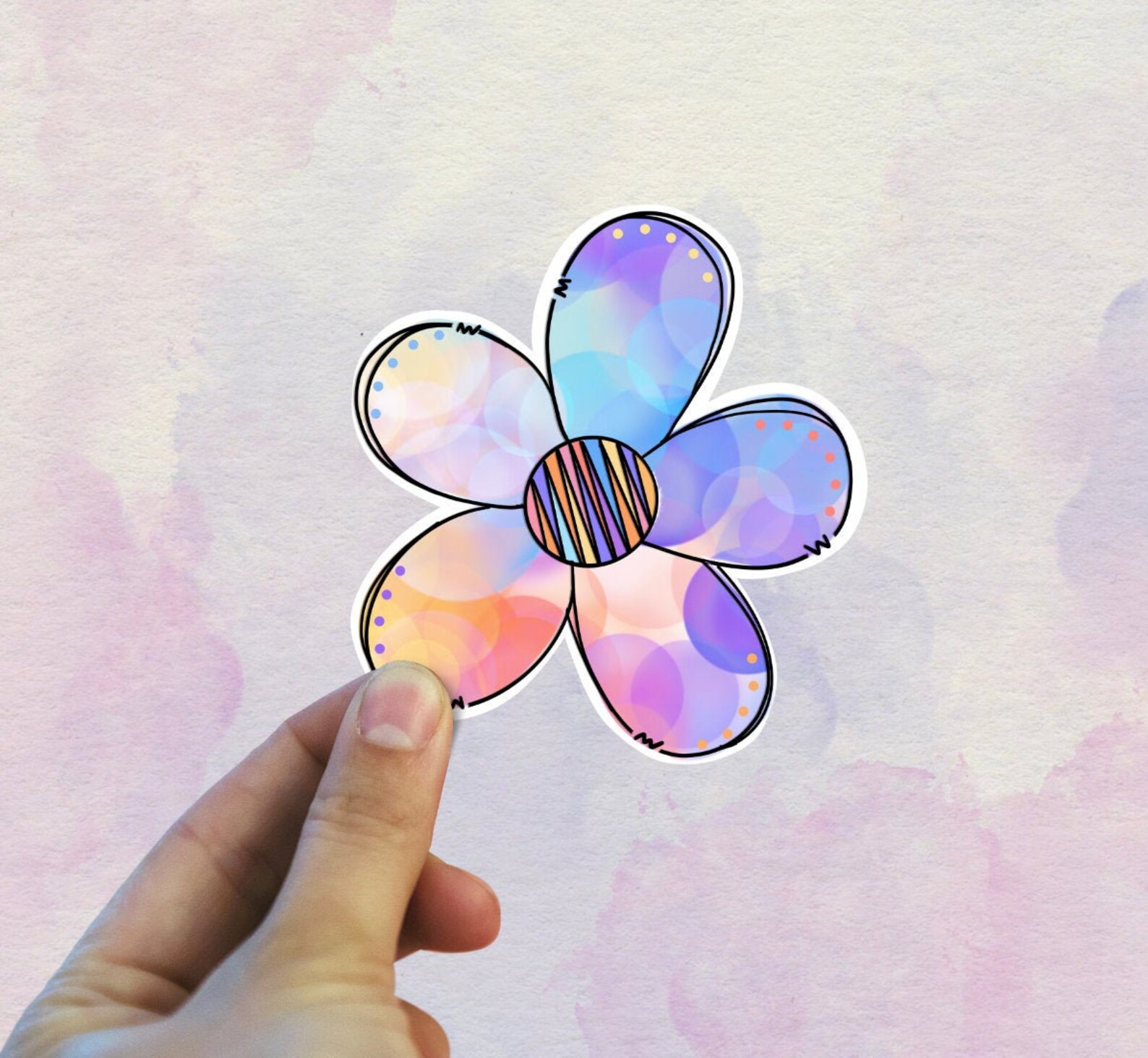 Watercolor Flower Sticker Flower Sticker Flower Stickers - Etsy