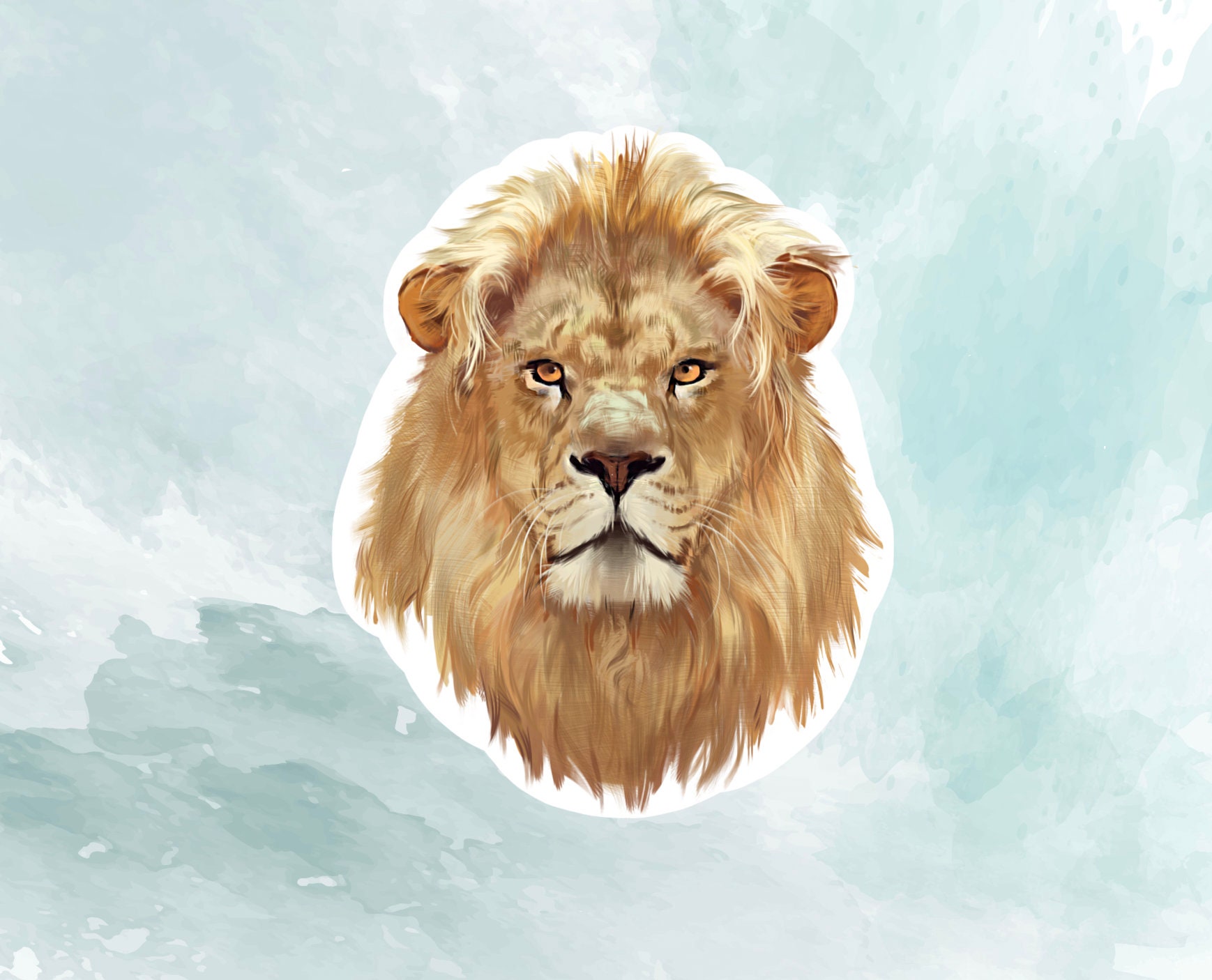 Lion Head Sticker Lion Sticker Lion Stickers Animal | Etsy