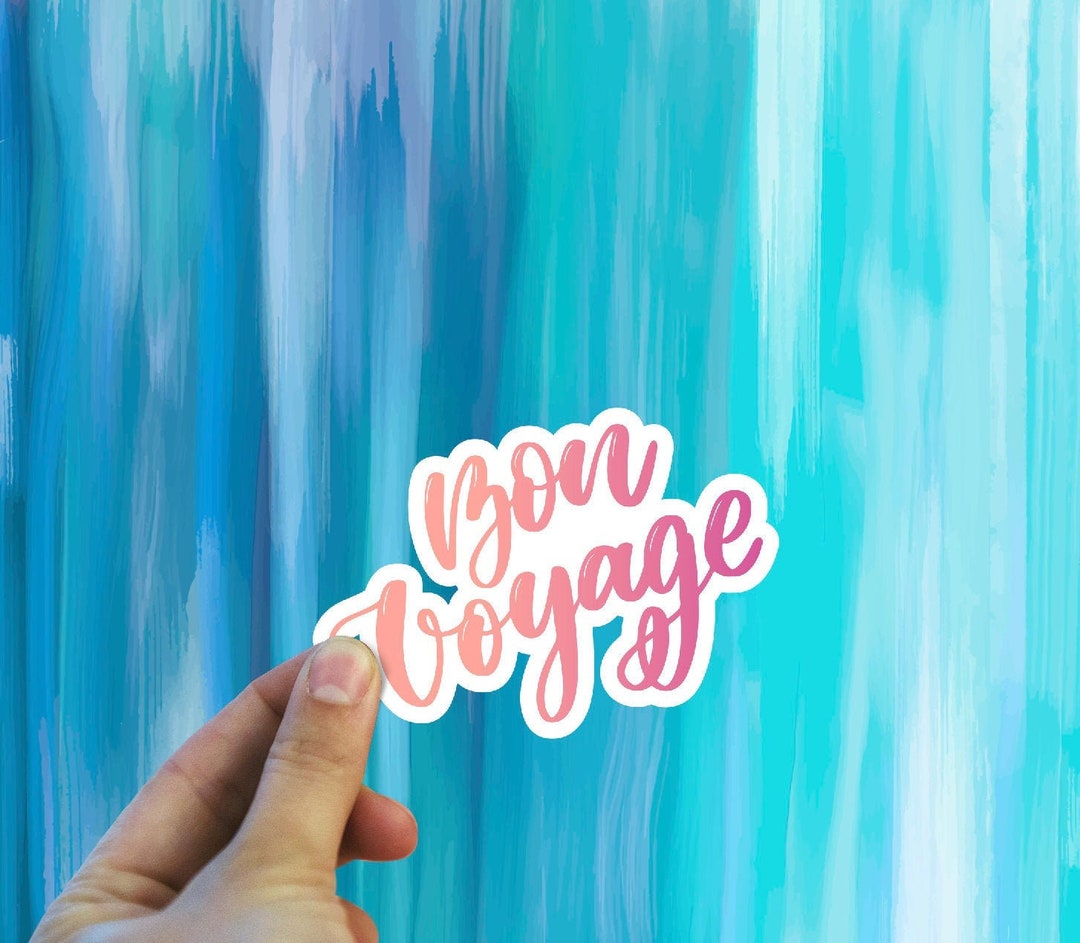 Bon Voyage Sticker, Travel Sticker, Suitcase Sticker, Suitcase Stickers ...