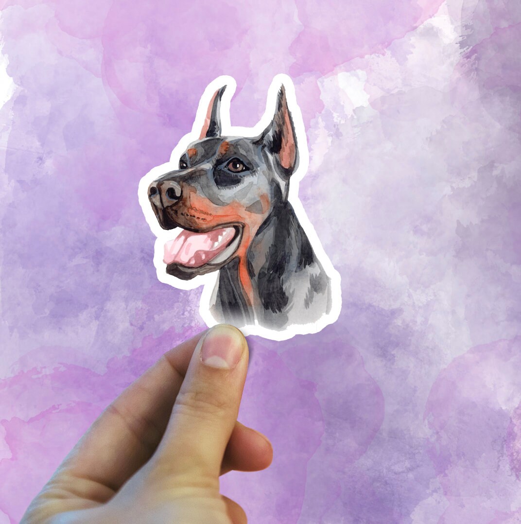 Doberman Sticker Doberman Dog Sticker Dogs Dog Stickers | Etsy