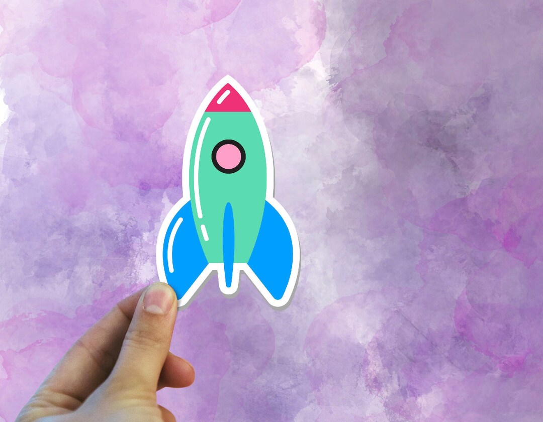 Rocketship Sticker, Rocket Sticker, Space Stickers, Astronaut Sticker ...