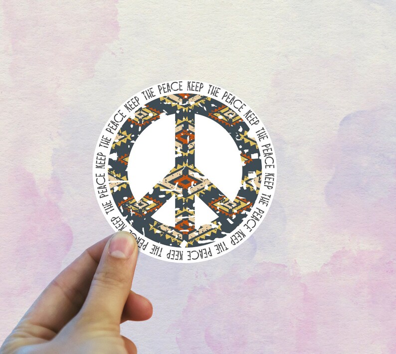 Keep the Peace Sticker Peace Sign Sticker Hippy Sticker - Etsy