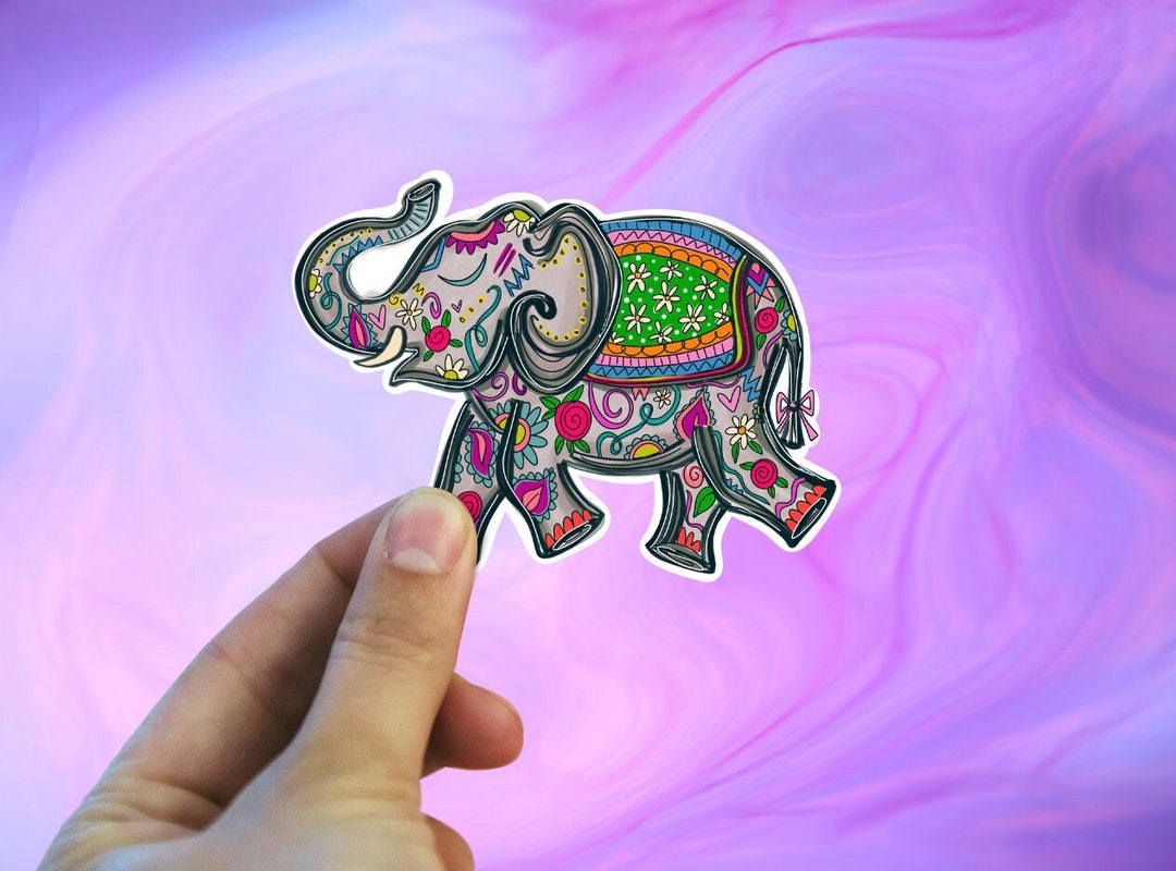 Elephant Sticker, Elephant Stickers, Boho Sticker, Animal Stickers ...