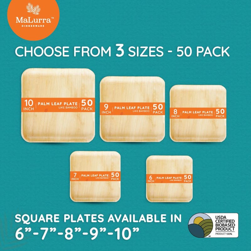 Square Plate Brown Set - Etsy