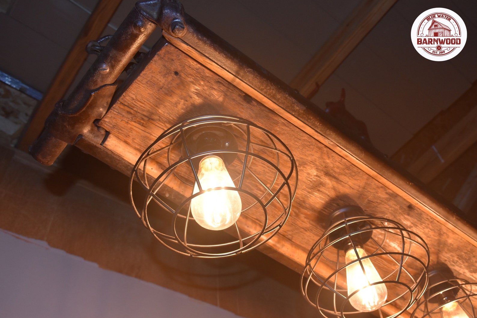 Beautiful Antique Cow Stanchion Light Fixture | Etsy