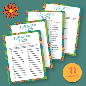 Lab Week 2025 Games Bundle Printable, 11 Fun Printable Activities ...