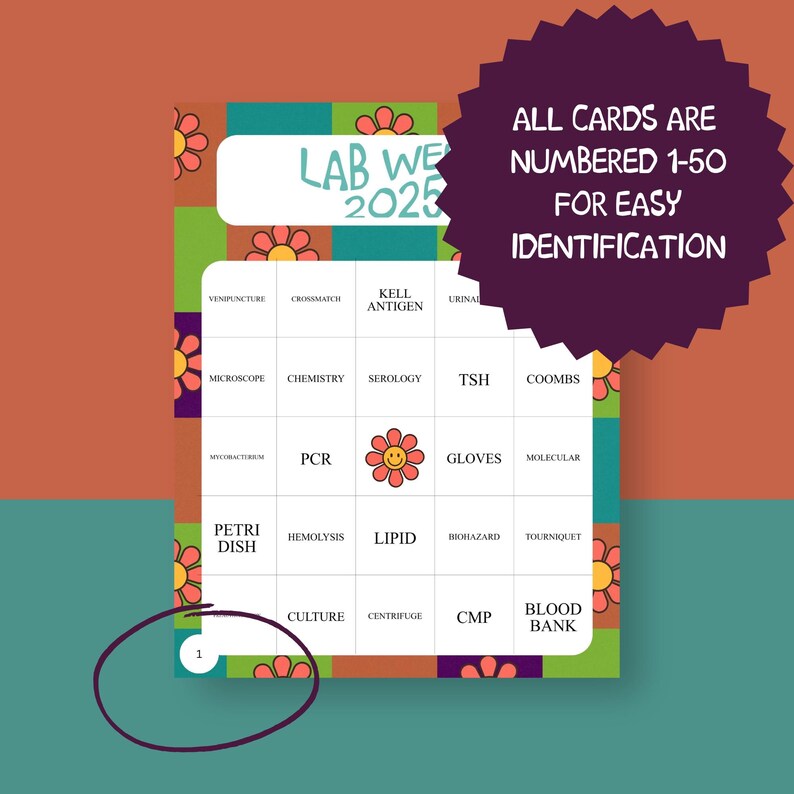 Lab Week 2025 Bingo Printable, Laboratory Professional Week, Med Tech ...