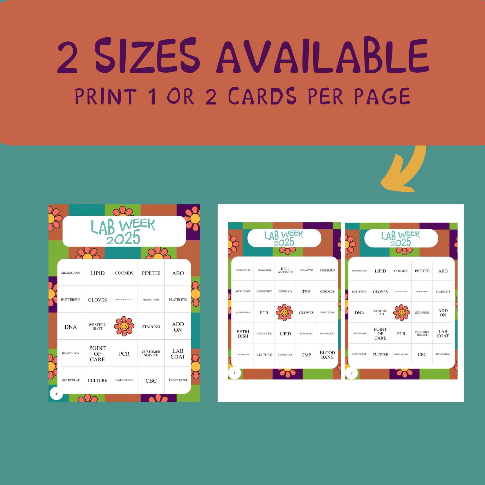 Lab Week 2025 Bingo Printable, Laboratory Professional Week, Med Tech ...