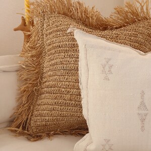 Raffia Cushion Cover Oat - Etsy