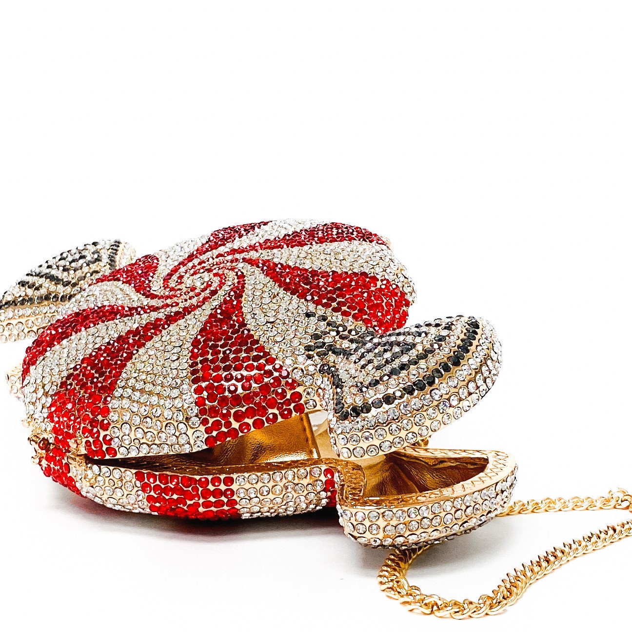 Evening Bag Swarovski Crystal Purse Clutch Unique Candy Shaped Dazzling ...