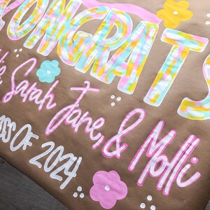 Graduation Banner| Kraft Paper Banner | Custom | Hand Painted | Party ...