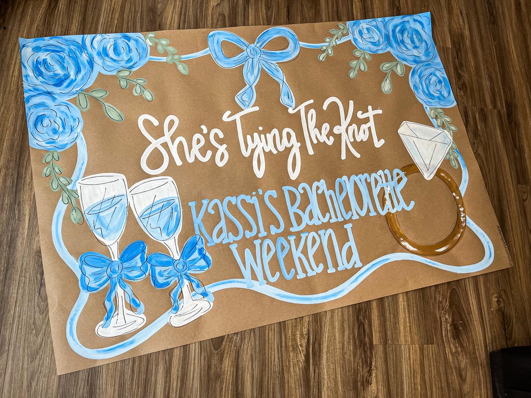 Bachelorette Banner | Bach Party Banner | Kraft Paper Banner | Custom ...