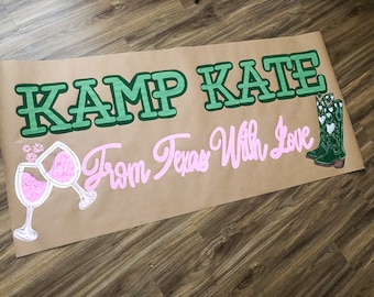 Butcher Sign Birthday Banner Kraft Paper Banner Custom Hand Painted ...