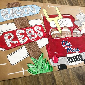 Tailgate Banner Event Banner Custom Butcher Sign Sports Banner Kraft ...