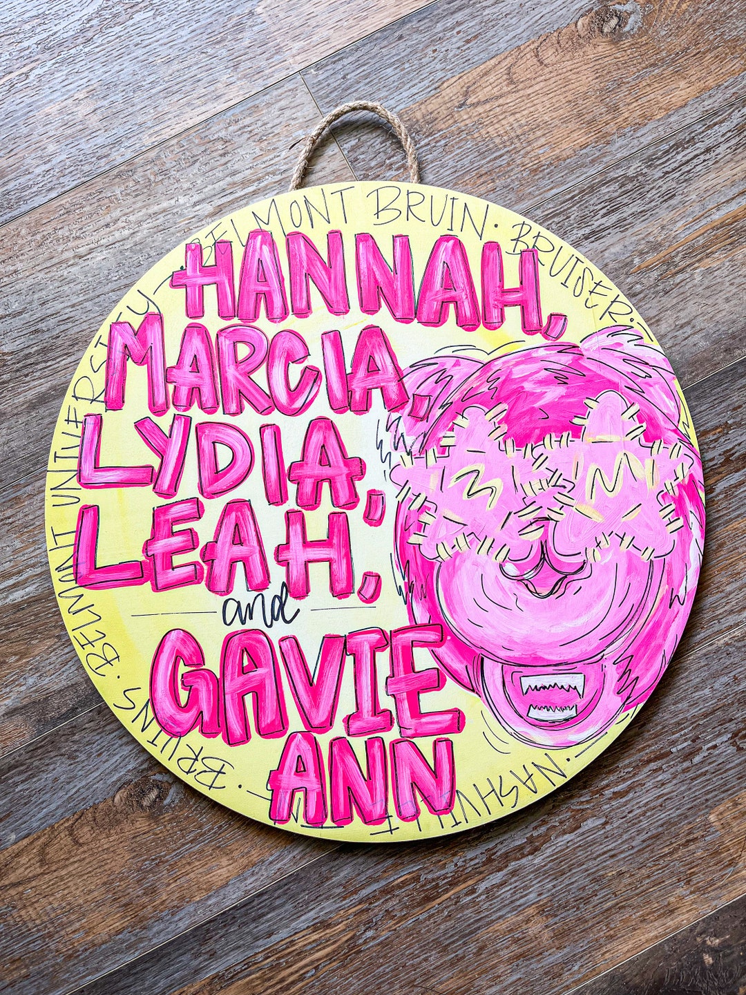 Door Hanger | Custom | School Mascot Painting | Preppy Painting ...