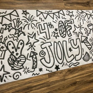 Giant Coloring Sheet / Custom Coloring Sheet / Hand Drawn Coloring ...