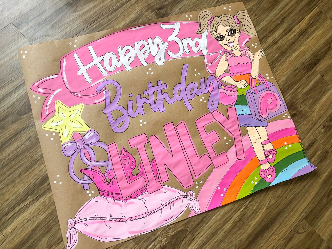 Butcher Sign Birthday Banner Kraft Paper Banner Custom Hand Painted ...