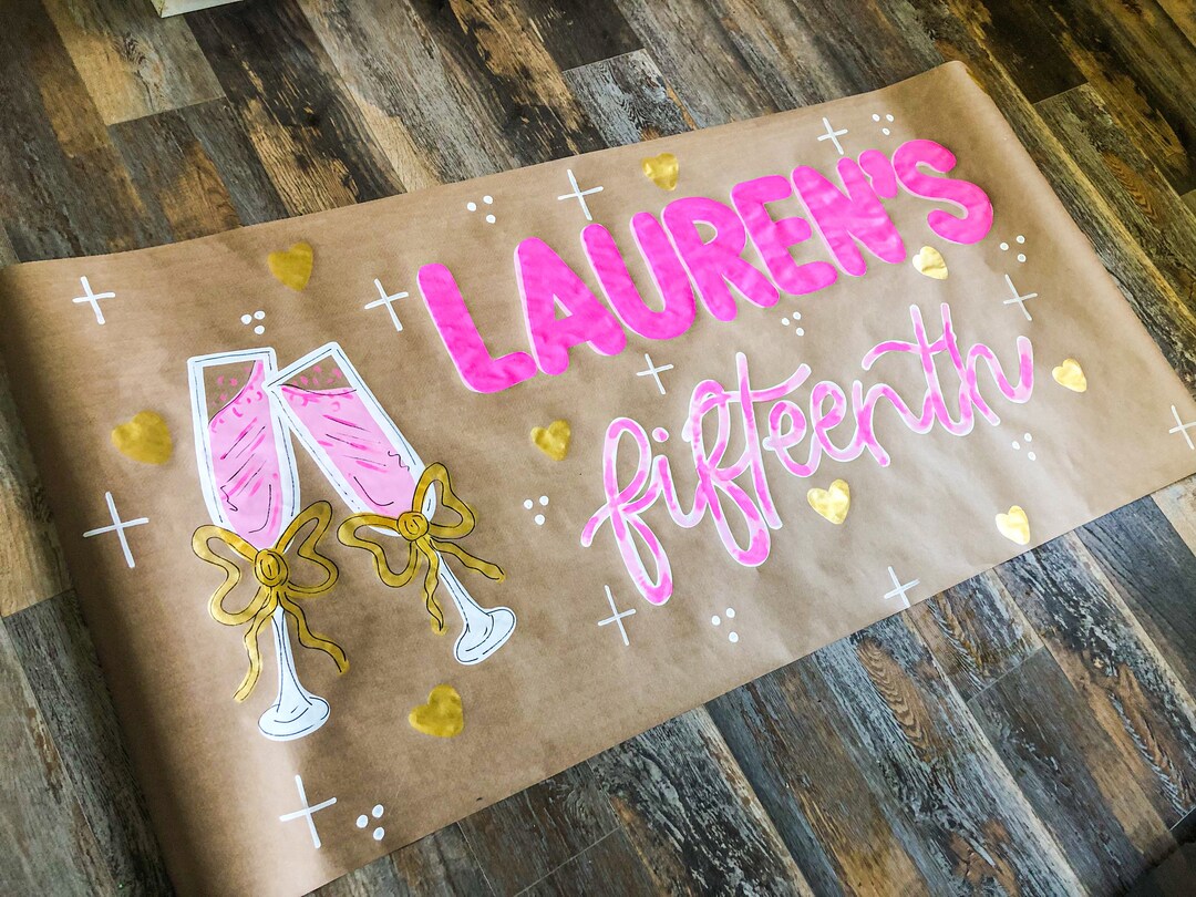 Butcher Sign | Birthday Banner | Kraft Paper Banner | Custom | Hand ...