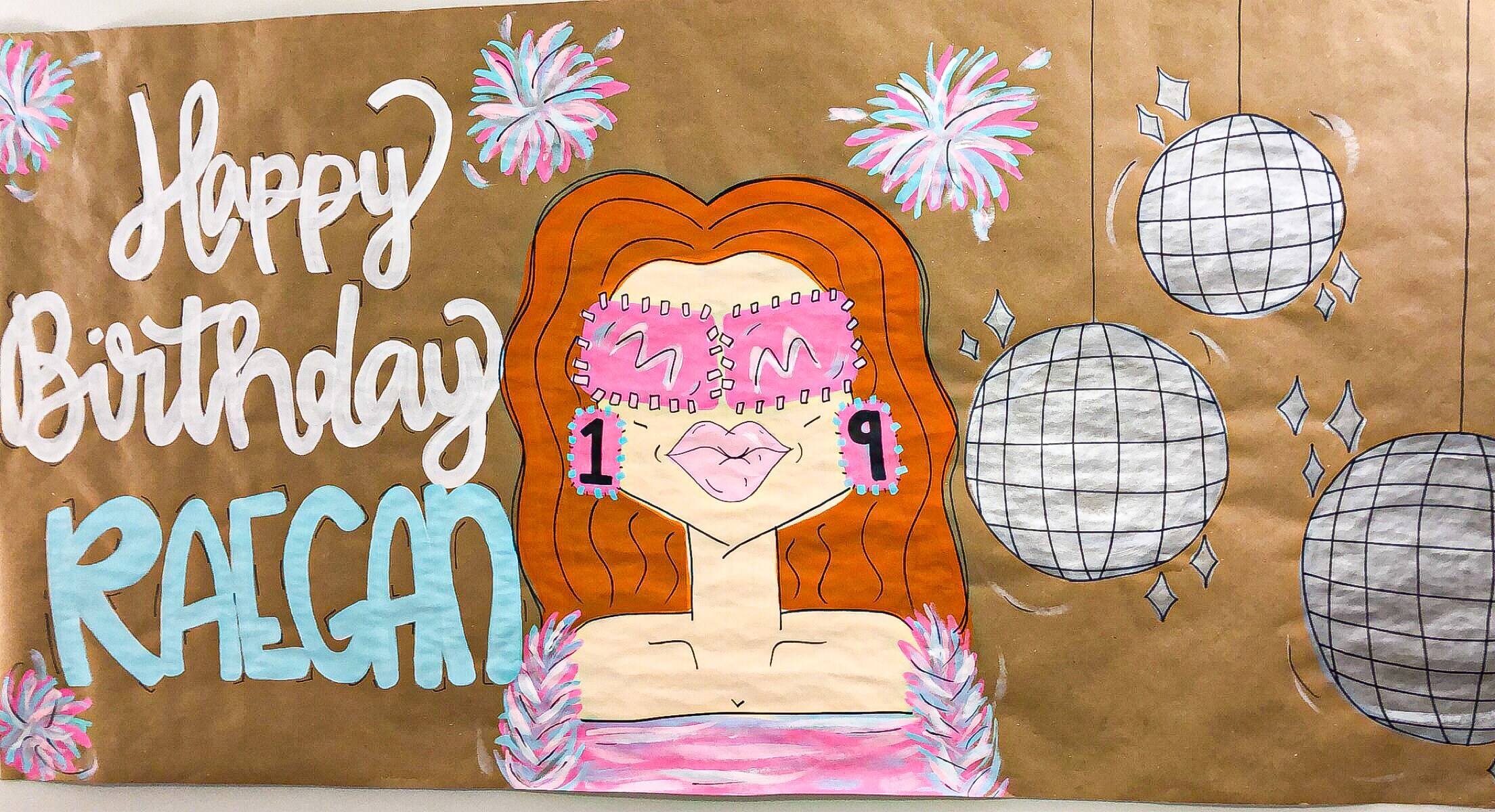 Painted Banner Kraft Paper Banner Custom Hand Painted - Etsy