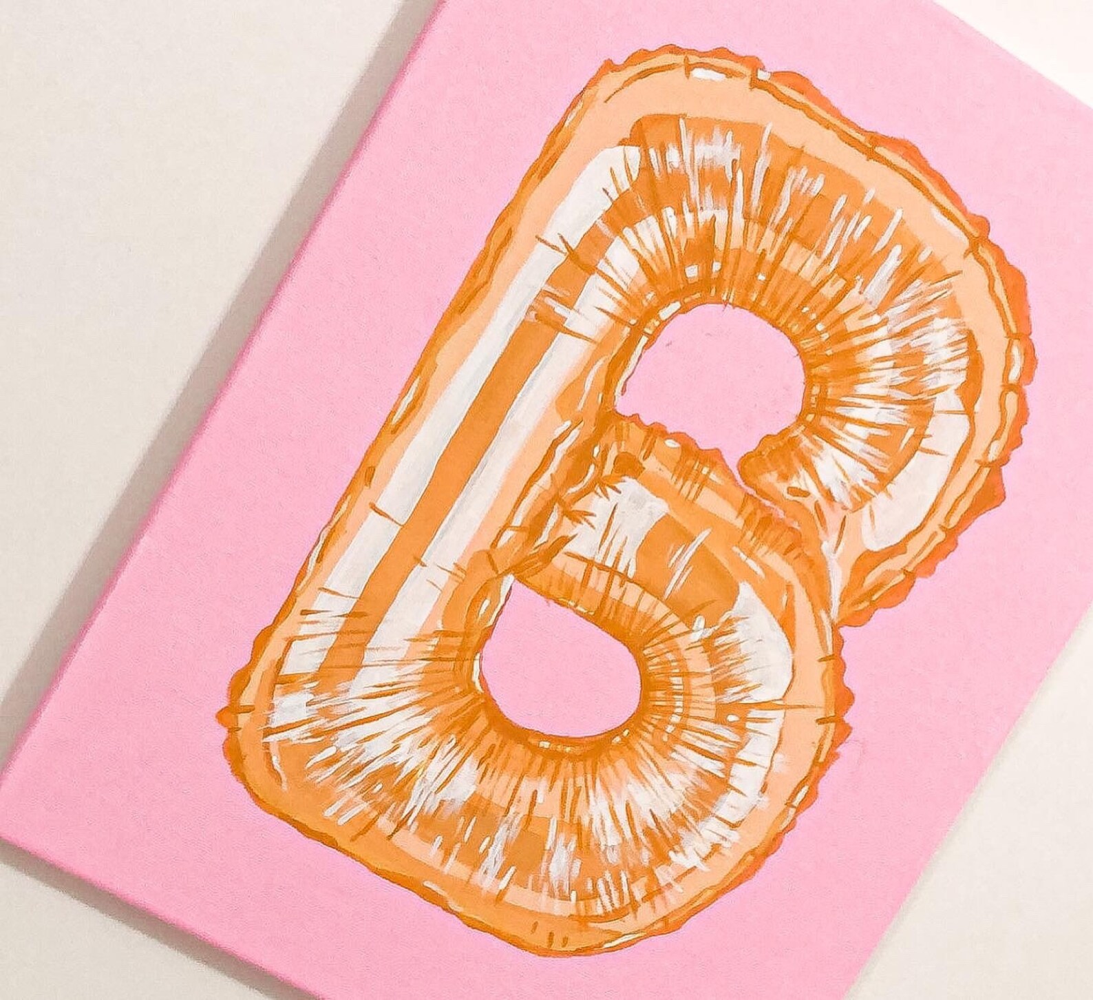 Balloon Letter Painting Personalize Balloon Letter - Etsy
