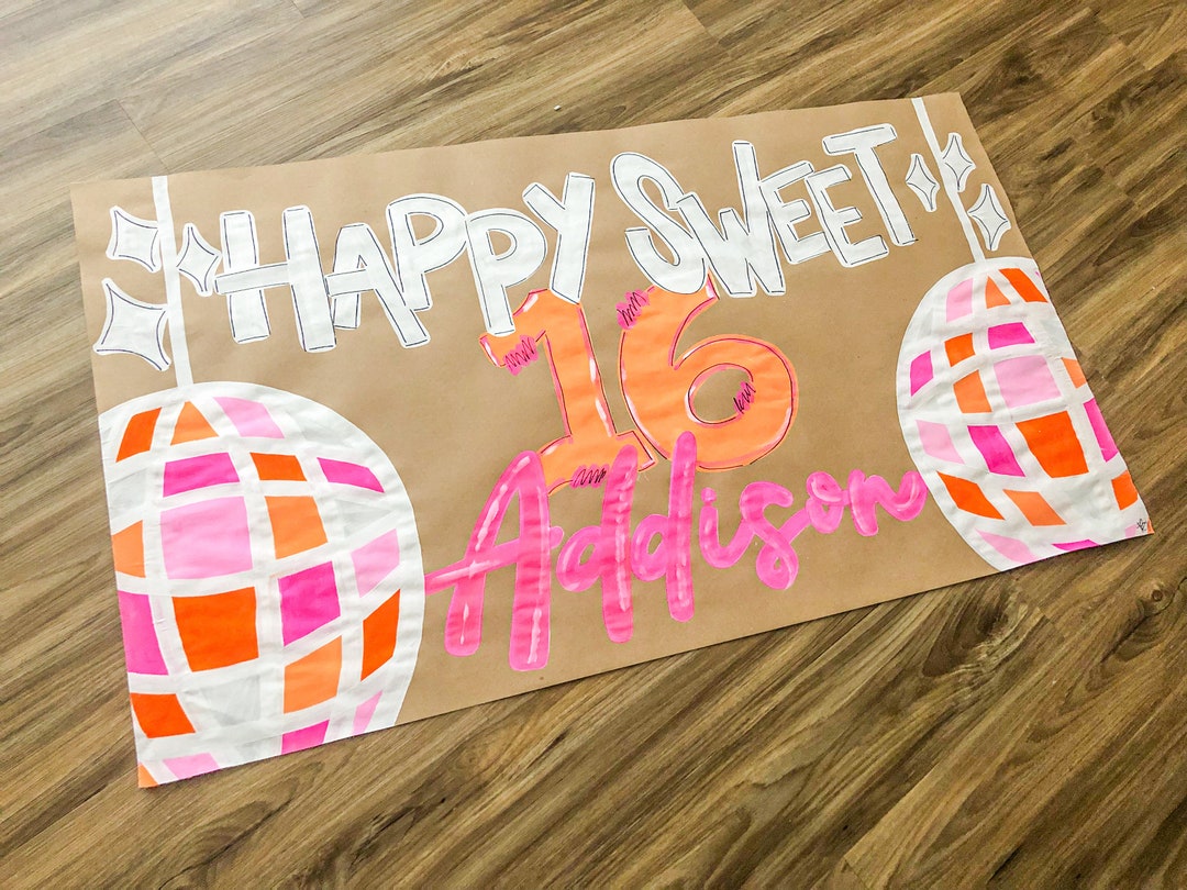 Butcher Sign | Happy Birthday Banner | Kraft Paper Banner | Custom ...