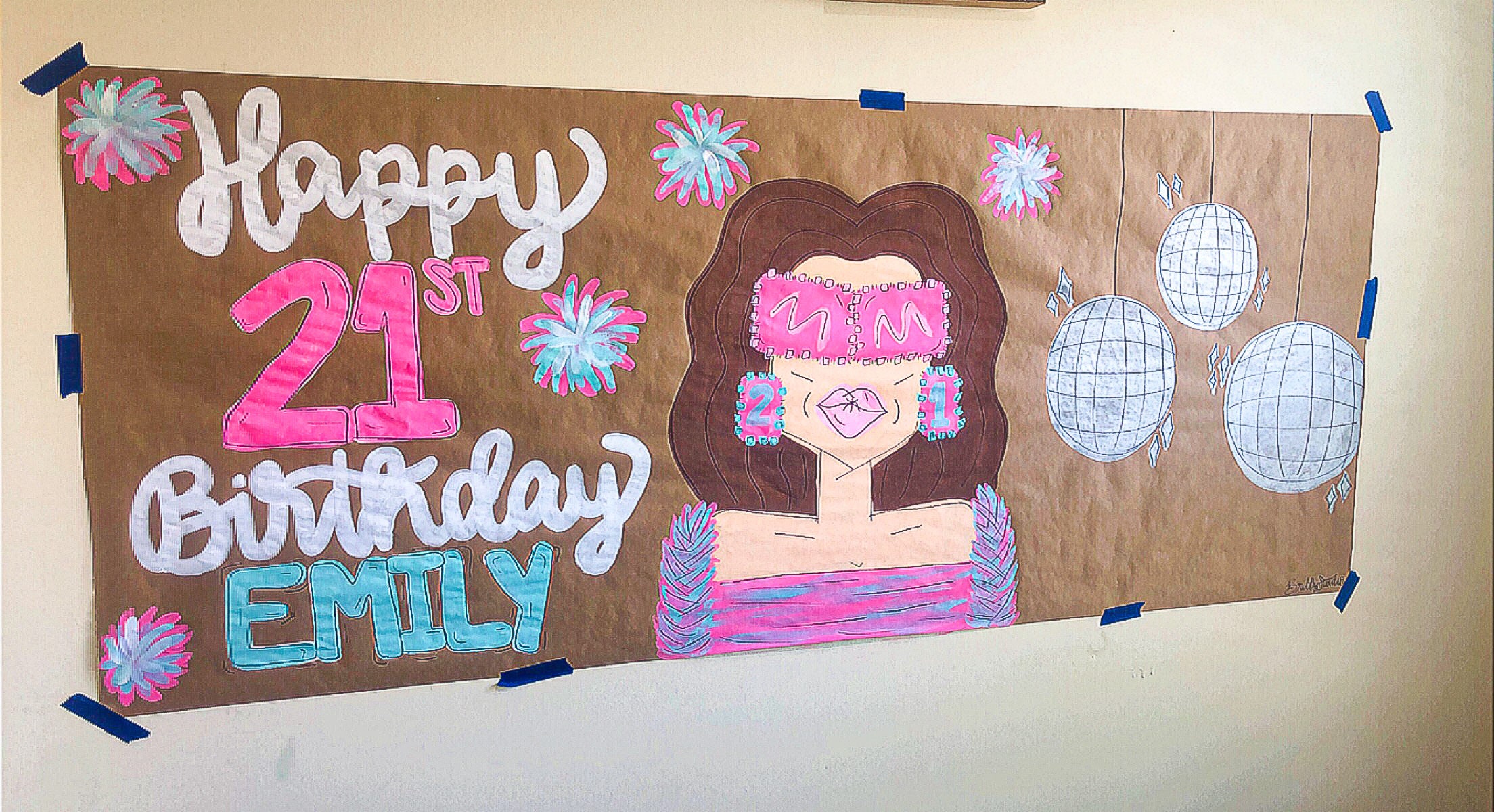 Painted Banner Kraft Paper Banner Custom Hand Painted - Etsy