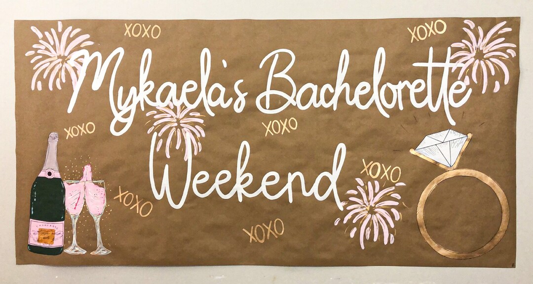 Butcher Sign | Bachelorette Banner | Kraft Paper Banner | Custom | Hand ...