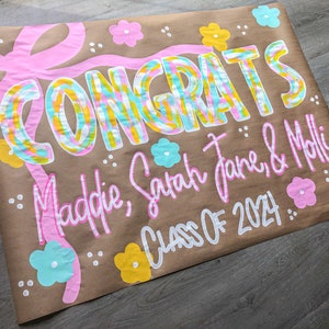 Graduation Banner| Kraft Paper Banner | Custom | Hand Painted | Party ...