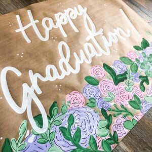 Graduation Banner| Kraft Paper Banner | Custom | Hand Painted | Party ...