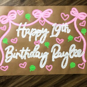 Butcher Sign | Birthday Banner | Kraft Paper Banner | Custom | Hand ...