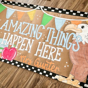 Teacher Banner | Classroom Banner | Kraft Paper Banner | Custom | Hand ...
