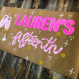 Butcher Sign | Birthday Banner | Kraft Paper Banner | Custom | Hand ...