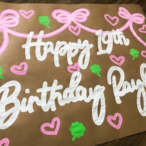 Butcher Sign | Birthday Banner | Kraft Paper Banner | Custom | Hand ...