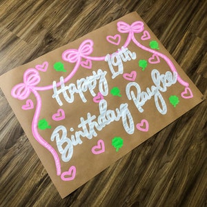 Hand Painted Butcher Paper Banner - Etsy