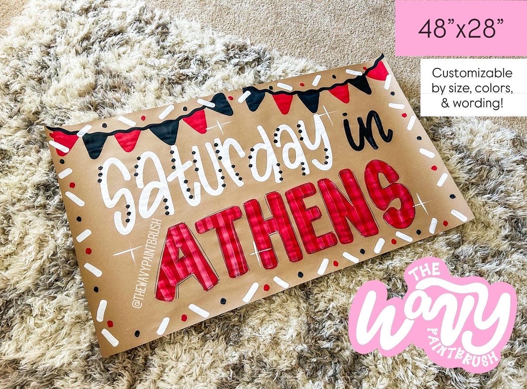 PREORDER Design #1 Gameday Banner | Banner | Kraft Paper Banner ...