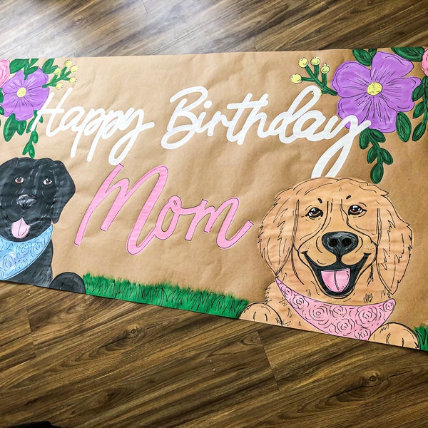 Custom Birthday Banners Butcher Paper - Etsy