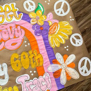 Butcher Sign Birthday Banner Kraft Paper Banner Custom Hand Painted ...